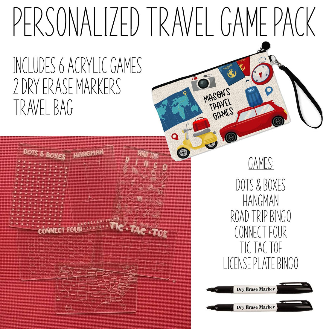 Personalized Travel Game Pack – Anchored Grace Boutique